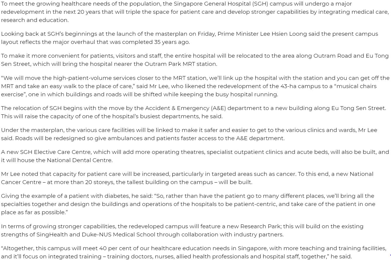 The Continuum - SGH campus to get makeover under 20-year masterplan ...